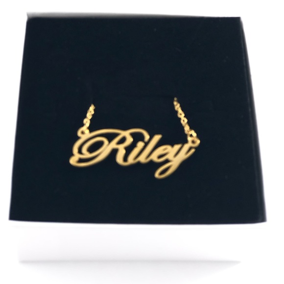 Dessy Adoye | Jewelry | 4k Gold Plated Name Necklace Riley | Poshmark